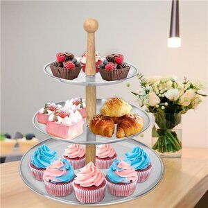 Kitchen | 3 Tier Cupcake Stand Stainless Steel Display Rack With ...